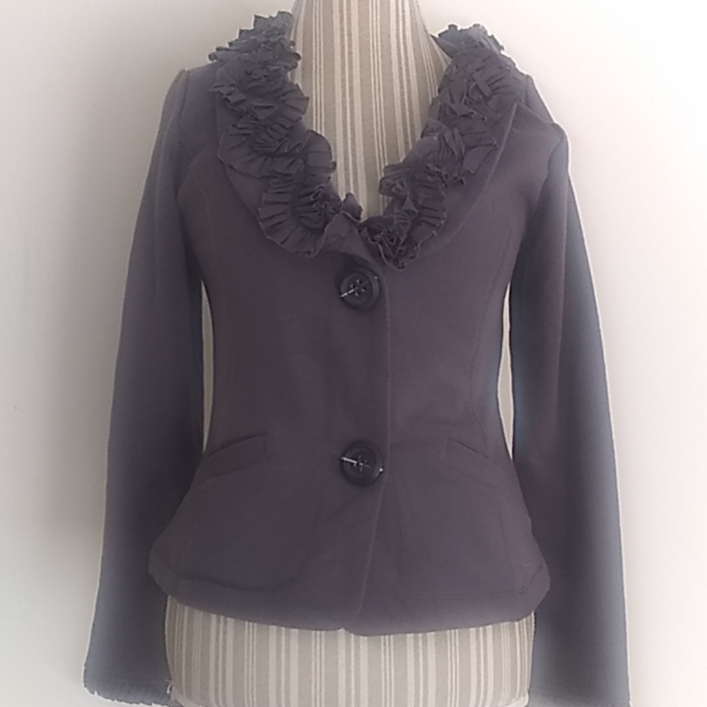 Anthropologie Nick & Mo Charcoal Jacket - Gem